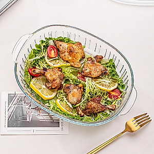 M MCIRCO 4-Piece Glass Casserole Baking Dish, Set of 2 Casseroles With Glass Lids, 1.9 Qt and 3 Qt