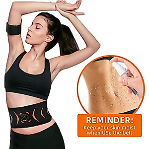 FOPIE Intelligent Wireless Fitness Apparatus, ABS Stimulator, Abdominal Toning Belt Portable Ab Toner Waist Trainer Fitness Trimmer Workout Equipment for Home NFO-5