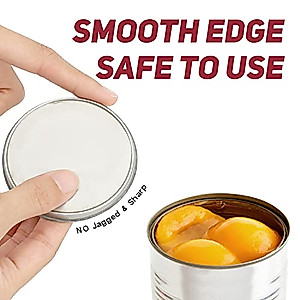 YNNICO Safe Cut Can Opener, Manual Can Opener, Smooth Can Edge, Food Grade Stainless Steel Cutting Blade for Kitchen & Restaurant