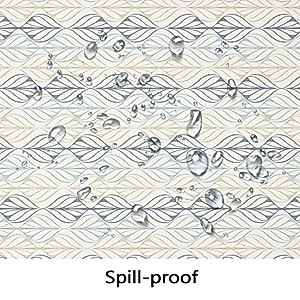 Bnejvif Oval Tablecloth, Modern Geometric Oval Tablecloth, Striped Tablecloth Indoor/Outdoor Waterproof Wrinkle Free Durable Oval Tablecloth for Oval Tables 54 X 72 Inch