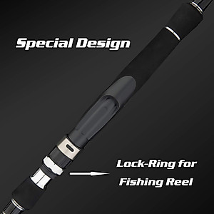 BERRYPRO Light Surf Spinning Rod Striper Fishing Rod Striped Bass Surf Rod (9'/9'6'') (9'6''-Medium (10-20lbs))