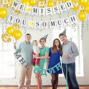 Hinggif We Missed You So Much Banner, Welcome Home Party Supplies, Welcome Back Banner, Military Army Homecoming Party Decorations