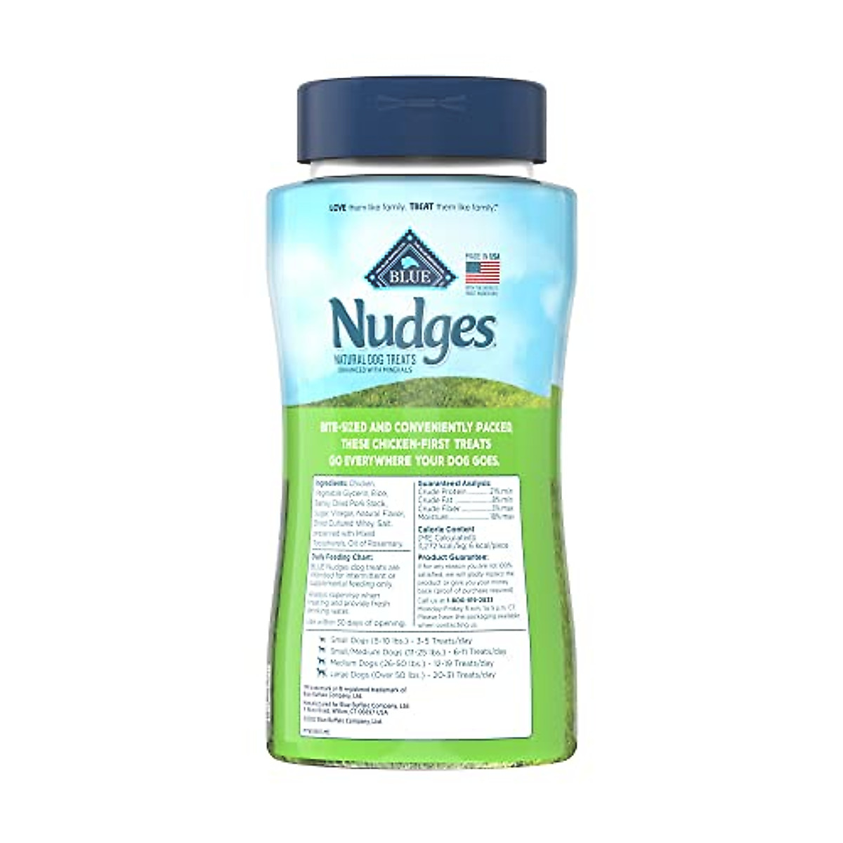 Blue Buffalo Nudges On The Go Natural Dog Treats, Chicken 5.5oz Reusable Container