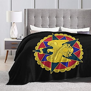 moremohome Anti Pilling National Guard Bureau Organizational Badge Throw Blanket 60"x50" Inches Soft and Comfortable Flannel Throw Blankets