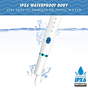 Dog Teeth Cleaning Kit, Plaque Remover for Teeth, Plaque and Tartar Remover, Rechargeable Ultrasonic Dental Scaler Tools with LED for Dog and Cat (White)