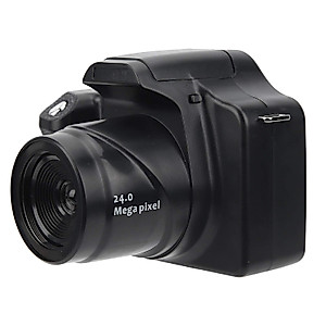 24MP Digital Camera with 18X Zoom FHD1920X1080 SLR Camera 3.0 in LCD Screen Portable Vlogging Camera Built in Flash Light for for Adult Seniors Students Kids Beginner (Standard Version + Wide-Angle