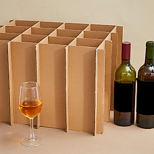 2 Sets Moving Box Glasses Divider Kits for Kitchen Dish Glassware Packing Shipping Storage Include 18 Pcs Corrugate Cell Dividers, 24 Pcs Foam Pouches Fits in 18 x 14 x 12 Inch, Box Not Included