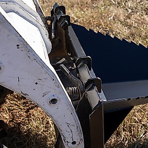 Titan Attachments Economy Series Stump Bucket Tree Scoop Digger, Universal Skid Steer Quick Tach, Serrated Leading Edge, Ideal for Light Duty Ripping Roots, Removing Smaller Tree Stumps