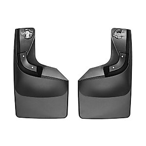 WeatherTech Custom No Drill Splash Guard MudFlaps for Ford Super Duty - Rear Pair (120065), Black