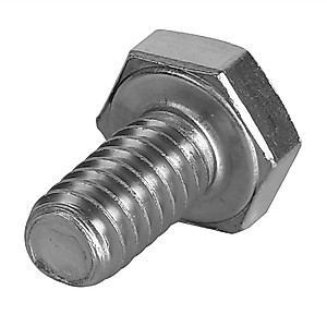 KINJOEK 100 Pieces 1/4-20 x 1/2 Inch Stainless Steel Hex Bolts, Hex Head Cap Screw Bolts, 18-8 304 S/S Fully Threaded Hexagon Bolts Fastener