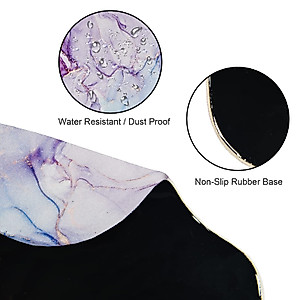 ARTSO Ergonomic Mouse Pad with Wrist Support Gel Mouse Pad Wrist Rest, Non-Slip PU Base Comfortable Mousepad for Office Home Working Studying Pain Relief & Easy Typing, Purple Blue Marble