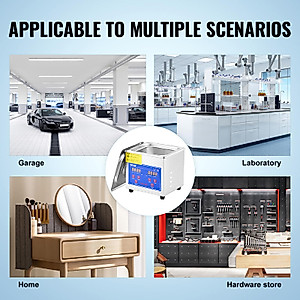 VEVOR Ultrasonic Cleaner 1.3L Professional Ultrasonic Cleaner with Digital Timer 40kHz Excellent Ultrasonic Cleaning Machine 110V for Jewelry Watch Ring Coin Diamond Eyeglasses Small Parts Cleaning