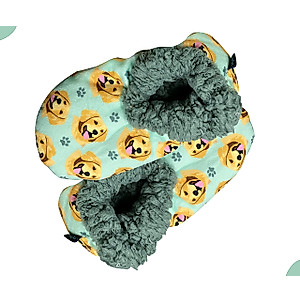 Golden Retriever Super Soft Slippers - E&S Pets - Golden Retriever Gifts - Cozy House Slippers - Non Skid Bottom - One Size Fits Most - Sherpa slipper - Pet Lover Gifts For Men And Women
