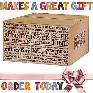 Crazy Cups Flavored Decaf Coffee, for the Keurig K Cups Coffee 2.0 Brewers, Variety Pack Sampler, 40 Count