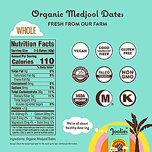 Joolies Organic Whole Medjool Dates | "Ugglies" 4.4 Pound Bulk Box | Fresh California Grown Fruit | Vegan, Gluten-Free, Paleo, No Sugar Added | Perfect Holiday Gift for Friends & Family