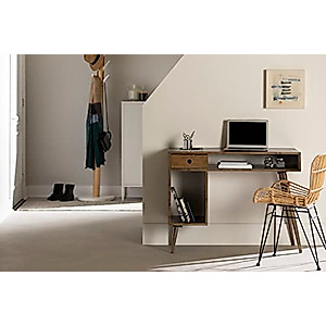 South Shore Kodali Computer Desk, Natural Walnut