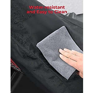 KEMIMOTO ATV Seat Cover Four Wheeler Seat Cover Water-Resistant Universal Compatible with Polaris Sportsman Fourtrax Can-Am Kawasaki Arctic Cat CFMOTO, Black