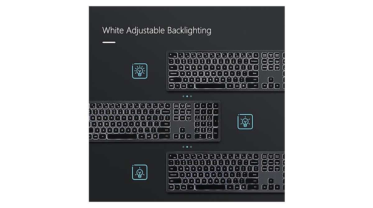 Wireless Backlit Keyboard and Mouse Combo, Seenda Illuminated Light Up ...