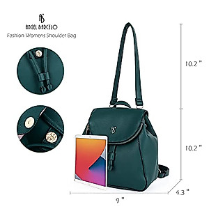 Angel Barcelo Backpack Purse for Women Fashion Backpack Purses PU Leather Daypacks Shoulder Bag Satchel Purse Green