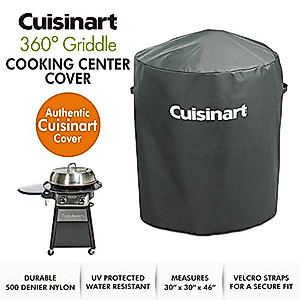 Cuisinart CGG-888 Grill Stainless Steel Lid 22-Inch Round Outdoor Flat Top Gas, 360° Griddle Cooking Center & CGWM-003 360° Griddle Cooking Center Cover