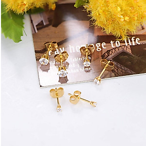 Jstyle 18 Pairs 20G Stainless Steel Tiny Stud Earrings For Womens Hoops Earrings Set Tragus Cartilage Piercing Jewelry