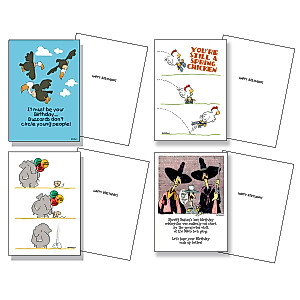 Stonehouse Collection Vareity Set of 12 Funny Birthday Cards - Birthday Card Assortment - USA Made