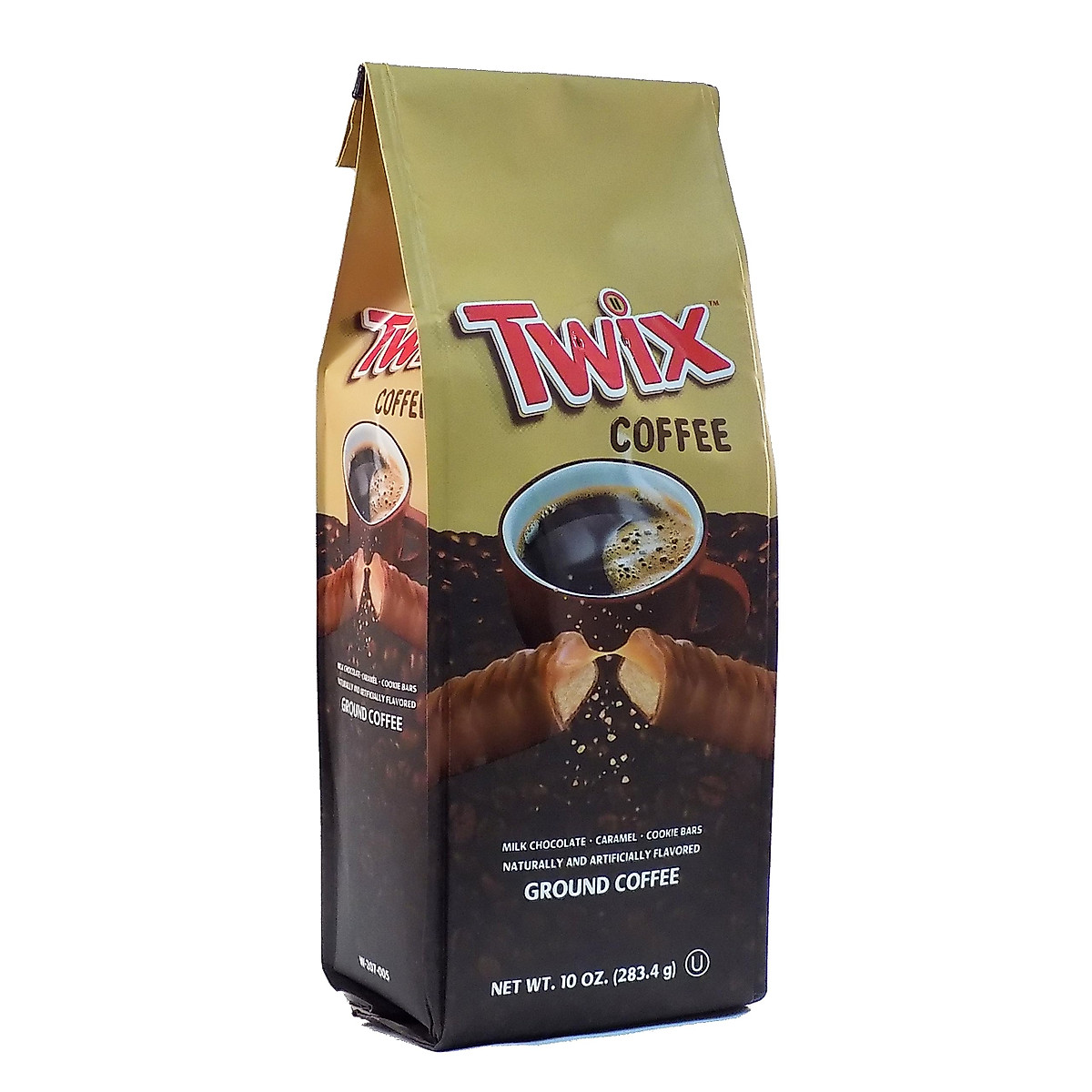 Ground Coffee, Medium Roast, Caramel Chocolate Flavored 10oz Bag