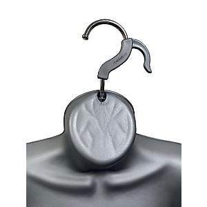DisplayTown Gray Male + Gray Female Mannequin Injection Forms Half Rounded Waist Body Torso Dress Form with Only Hanging Hook, S-M Sizes