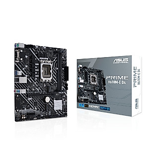ASUS PRIME H610M-E D4 LGA 1700(Intel 12th Gen) mATX motherboard (PCIe 4.0, DDR4,2xM.2 slots,1Gb LAN,DisplayPort/HDMI/D-Sub, USB 3.2 Gen 1 ports, SATA 6 Gbps, COM header, RGB header)