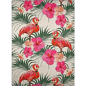 Dalyn Rugs Indoor/Outdoor Tropics TC12 Ivory Washable 8' x 10' Rug