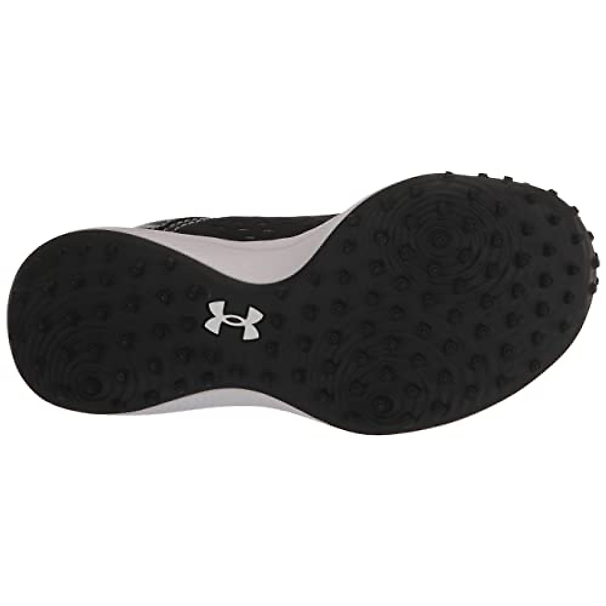 Under Armour Boy's Yard Turf Jr. Baseball Shoe, (001) Black/Black/White, 1 Little Kid