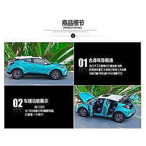 Models Vehicle Replica Car 1 18 Fit for Toyota CHR SUV Simulation Car Model Metal Diecast Minicar Scale Model Collectibles Souvenir Collectible Gift 2023 2024 (Color : Blue)