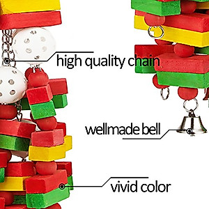 MEWTOGO Large Bird Parrot Toys for Cockatoos African Grey Macaws and Amazon Parrots