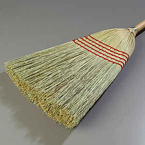 Carlisle FoodService Products 4063400 5 Stitch Janitor Broom, Corn Bristles, #26 Fill, 12" Width x 13" Trim Bristle, 56" Overall Length (Case of 6)