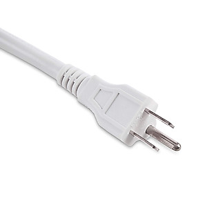 Amazon Basics Rectangular 6-Outlet Surge Protector Power Strip with 2 USB Ports - 1000 Joule, White, 6 ft