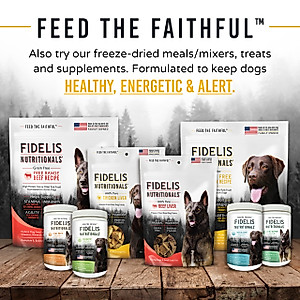 FIDELIS Rawhide-Free Treat Sticks, Long Lasting, Collagen Dog Chews, Treats, Small & Large Dogs, Beef Collagen, Gluten-Free, Grain-Free, Dog Chew, Bones-Alternative, Made in USA, 4pk, Beef, 7"