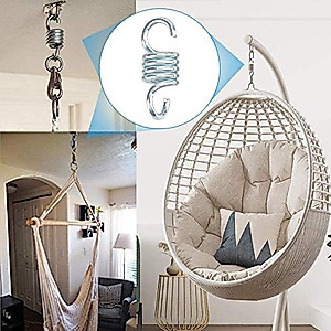 HCSSZP Hammock Swing Hanging Chair Hooks Hardware Springs Kit for Patio Porch Yoga Swing Heavy Duty Decoration 700lb Capacity 1 PC