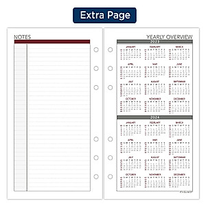 AT-A-GLANCE 2024 Daily Planner One Page Per Day Refill, 3-3/4" x 6-3/4", Portable Size, Loose-Leaf (063-125Y-24)