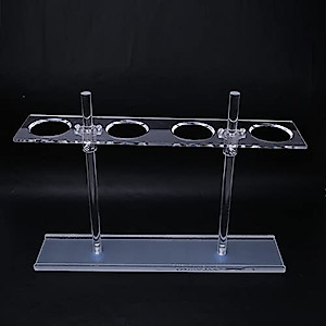 4 Holes Funnel Support, Plexiglass Lab Stand Set Adjustable Height Funnel Holder Separating Funnel Rack for School Laboratory Experiment Fixing Accessories