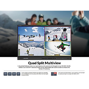 LILLIPUT Q28-ABBP-CC 28" 12G-SDI 12G-SDI and 4K HDMI 2.0 Professional Production Studio Monitor (Gold Mount) Quad-Split Multiview Display HDR and 3D-LUT Support with Carry-on case +Sunhood