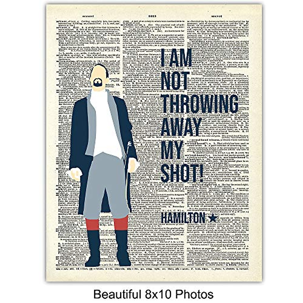 Lin-Manuel Miranda Merch - Alexander Hamilton Musical Merchandise - Motivational Wall Art - Patriotic Gifts - Inspirational Quotes Wall Decor - Office Wall Decor Posters - Broadway Gifts