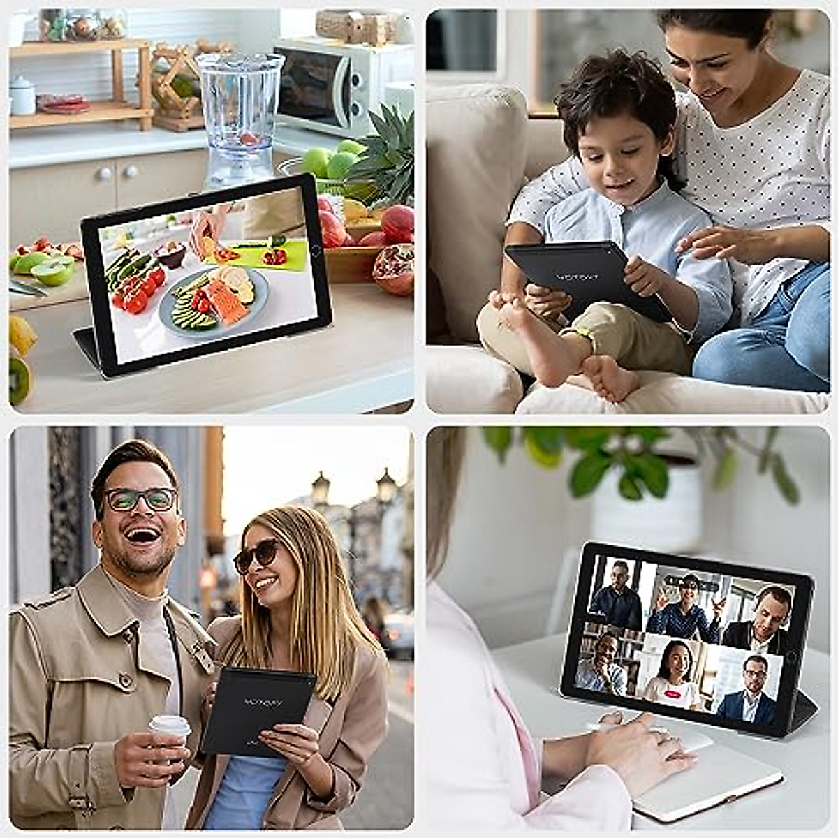 YOTOPT 10 Inch Android 3G Phone Tablets, 32GB ROM, 256GB Expand, Dual Sim Card, Quad Core, WiFi, Bluetooth, GPS, FM, Dual Camera, IPS HD Touch Screen, Support 3G Phone Call Tableta (Black)