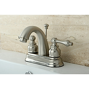 Elements of Design EB5618AL Chicago 4" Centerset Lavatory Faucet with Retail Pop-Up, 3-5/8" in Spout Reach, Brushed Nickel