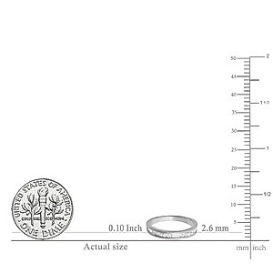 Dazzlingrock Collection 0.13 Carat (ctw) 14K Baguette Diamond Ladies Anniversary Wedding Band, White Gold, Size 7.5