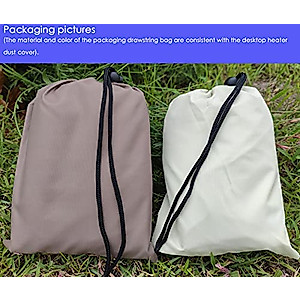 Heavy Duty Tabletop Heater Cover, 38'' H x 24'' W x 24'' D Round Stand-Up Patio Heater With Table Cover-420D Oxford Silver Coated Fabric Waterproof & Dustproof for All Weather Protection (Brown)