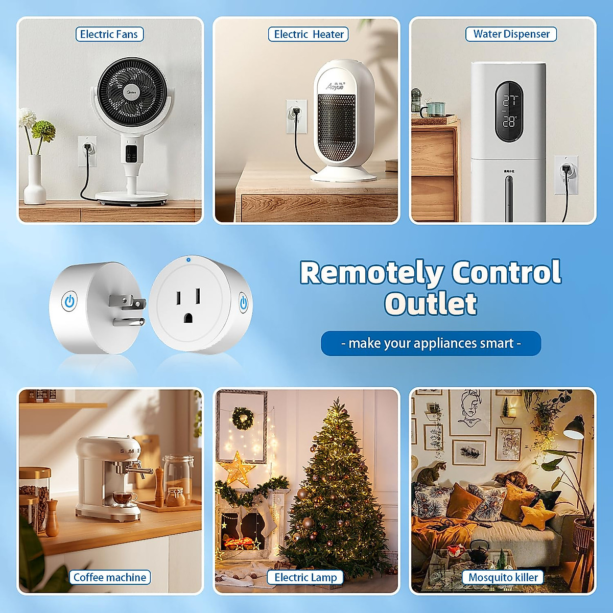 Smart Plug 4Pack, WiFi Plugs Compatible with Alexa & Google Assistant, Smart Outlet with Timer Schedule, WiFi Socket for Home, No Hub Required, FCC Certified, 2.4G WiFi Only