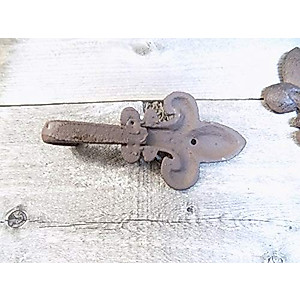 MIDWEST CRAFT HOUSE 5 Coat Hooks Fleur DE LIS French Entry Way Dog Leash Towel Bath Bathroom Kitchen