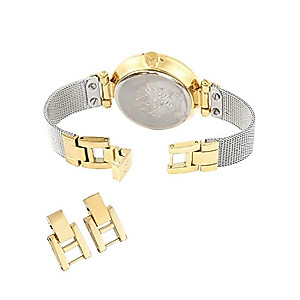 Anne Klein Women's AK/3001SVTT Premium Crystal Accented Two-Tone Mesh Bracelet Watch