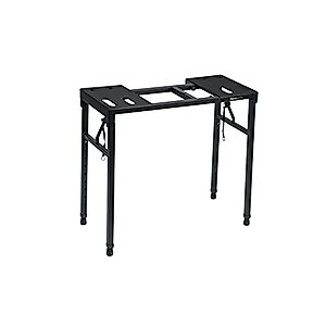 Gator Frameworks Keyboard and Audio Utility Table with Multi Point Adjustability and Built in Leveling Bubble; Min/Max Height - 26"/44" (GFW-UTILITY-TBL), Black