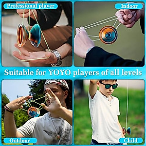 WATIEOBOO M18 Responsive & Professional Unresponsive Yoyo - Kids 8-12 & Adults Pro Metal Trick Yoyo with Yo Yo Bearing Kit, 10 Strings, Case & Gloves (Green, Yellow, Black)